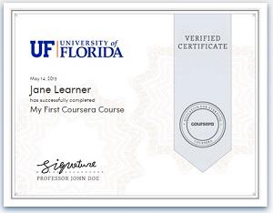 Coursera Verified Certificate